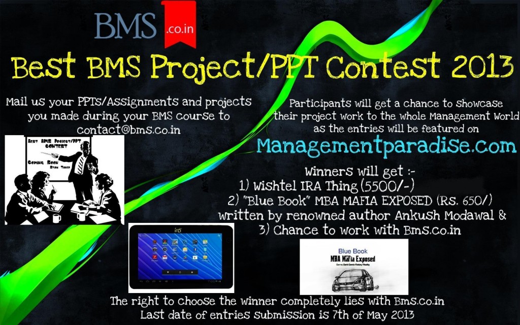 Best BMS Project/PPT Contest 2013 – BMS | Bachelor of Management ...