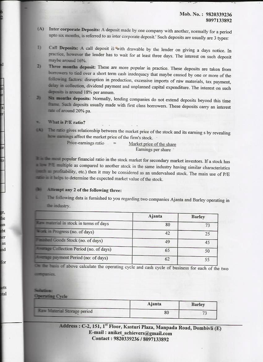 Financial Management Solved Question Paper – November 2012 – BMS ... Financial Management Solved Question Paper – November 2012 – BMS ...